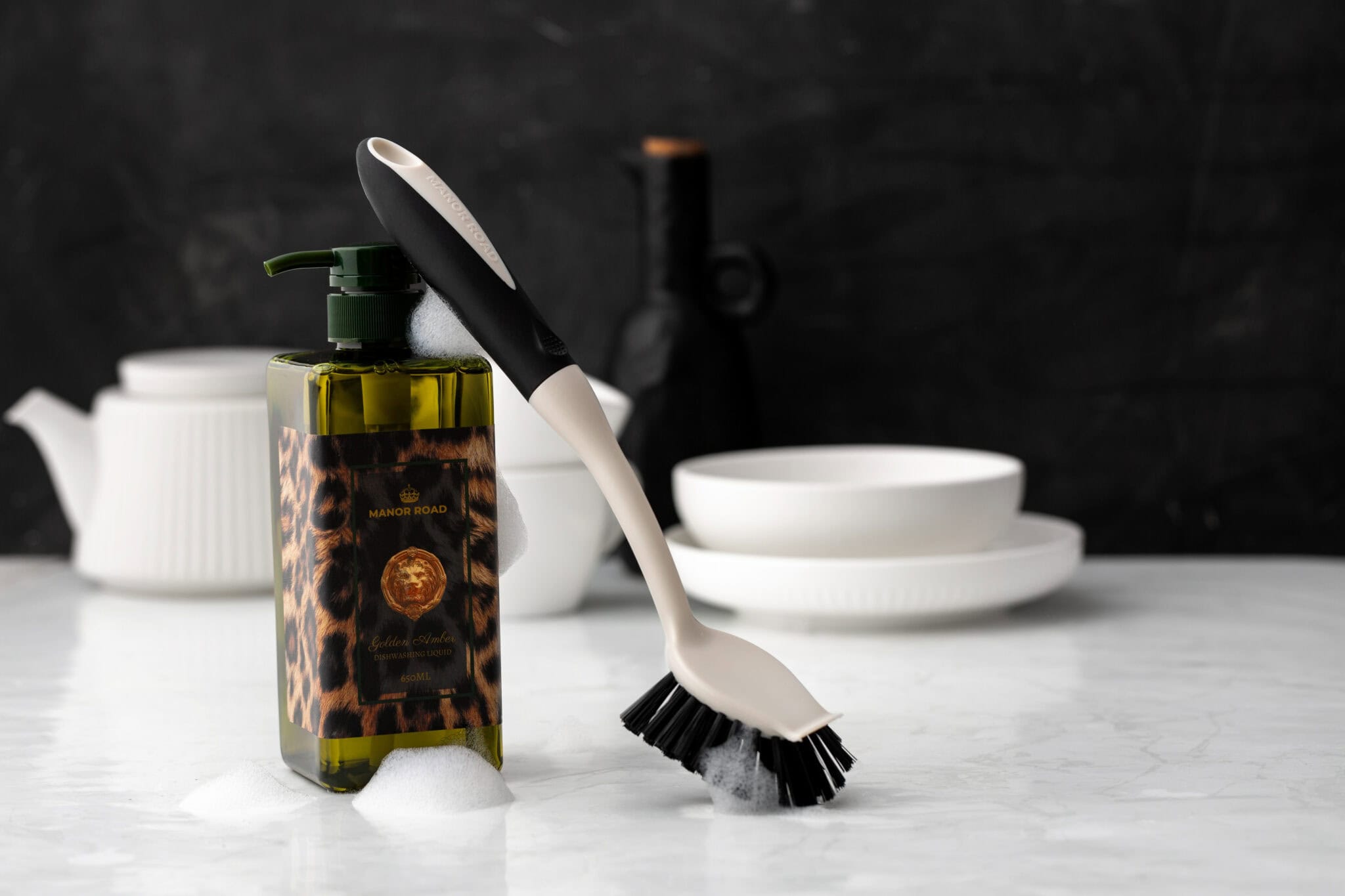 Dish Brush - Black & Pebble – Manor Road