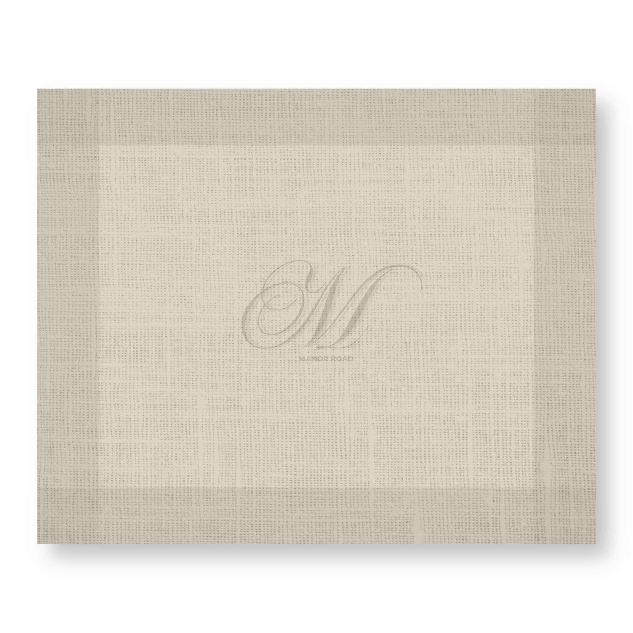 Linen (Monogram Beige) Paper Placemat Pad – Manor Road