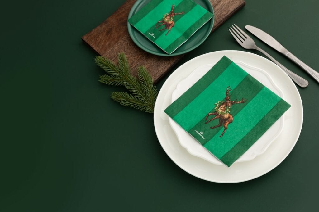 Mr Stag (Green) Napkins - Cocktail – Manor Road